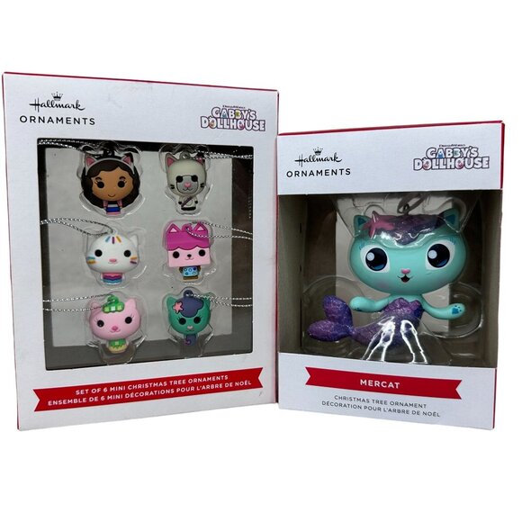 Hallmark | Holiday | Hallmark Gabbys Dollhouse Mercat Set Of 6 Mini ...